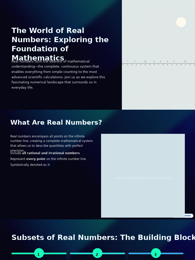 The World of Real Numbers Exploring The Foundation of Mathematics | PDF ...