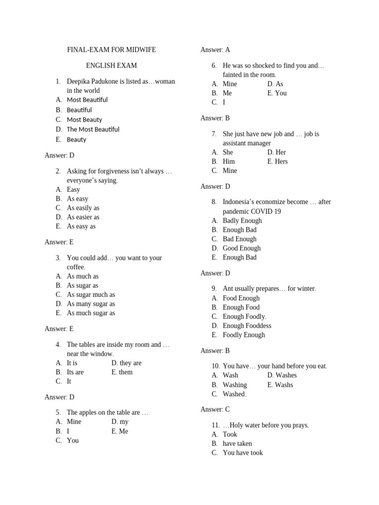 FINAL-exam Midwife Semester 3 | PDF | Miscarriage | Pregnancy
