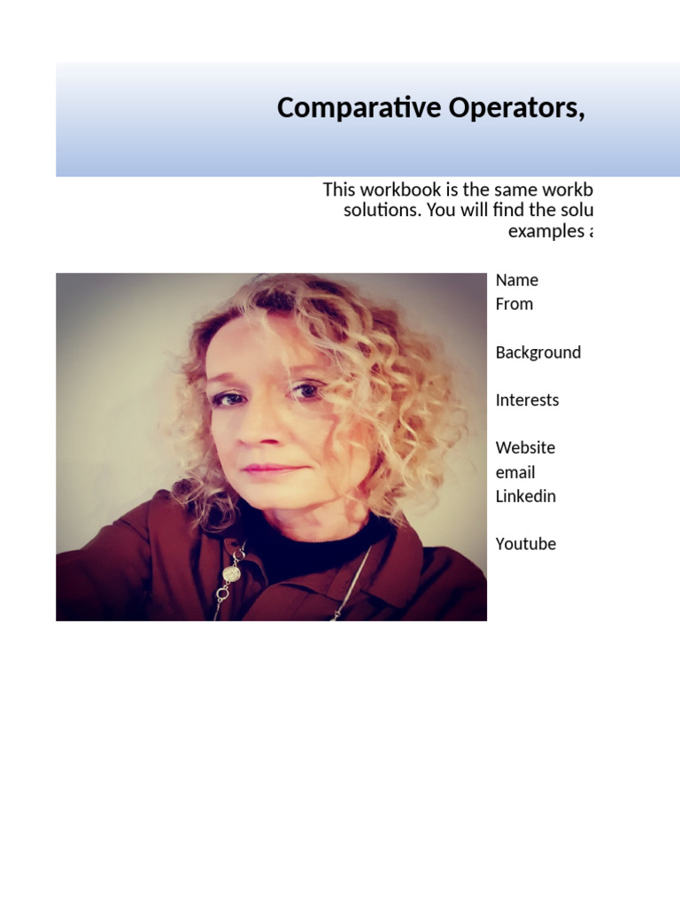 Comparative Operators Logical Tests and If Statements | PDF
