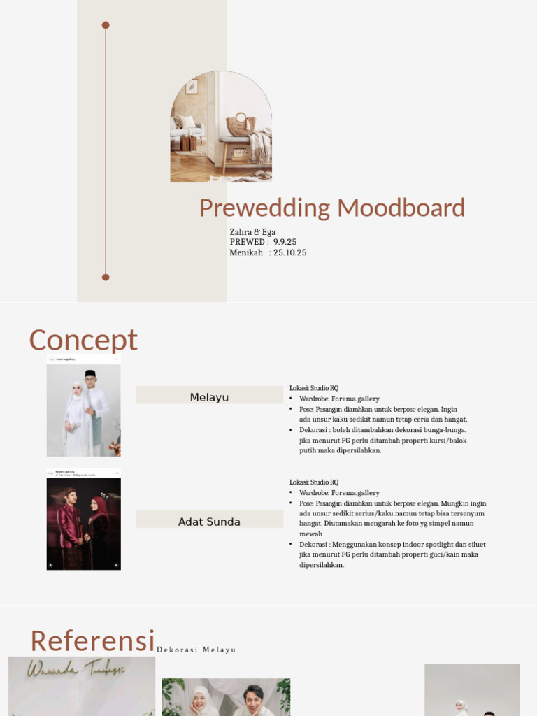Prewedding-Moodboard Zahra & Ega | PDF