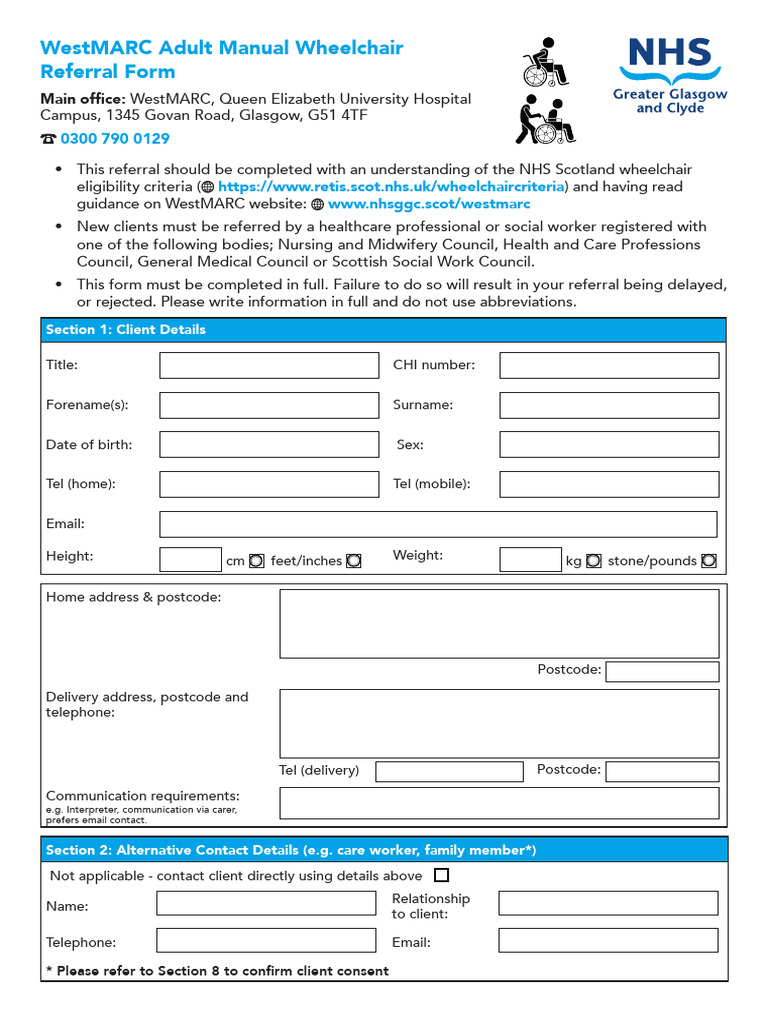 WestMARC Manual Wheelchair Referral Form v2.1 | PDF | Wheelchair ...
