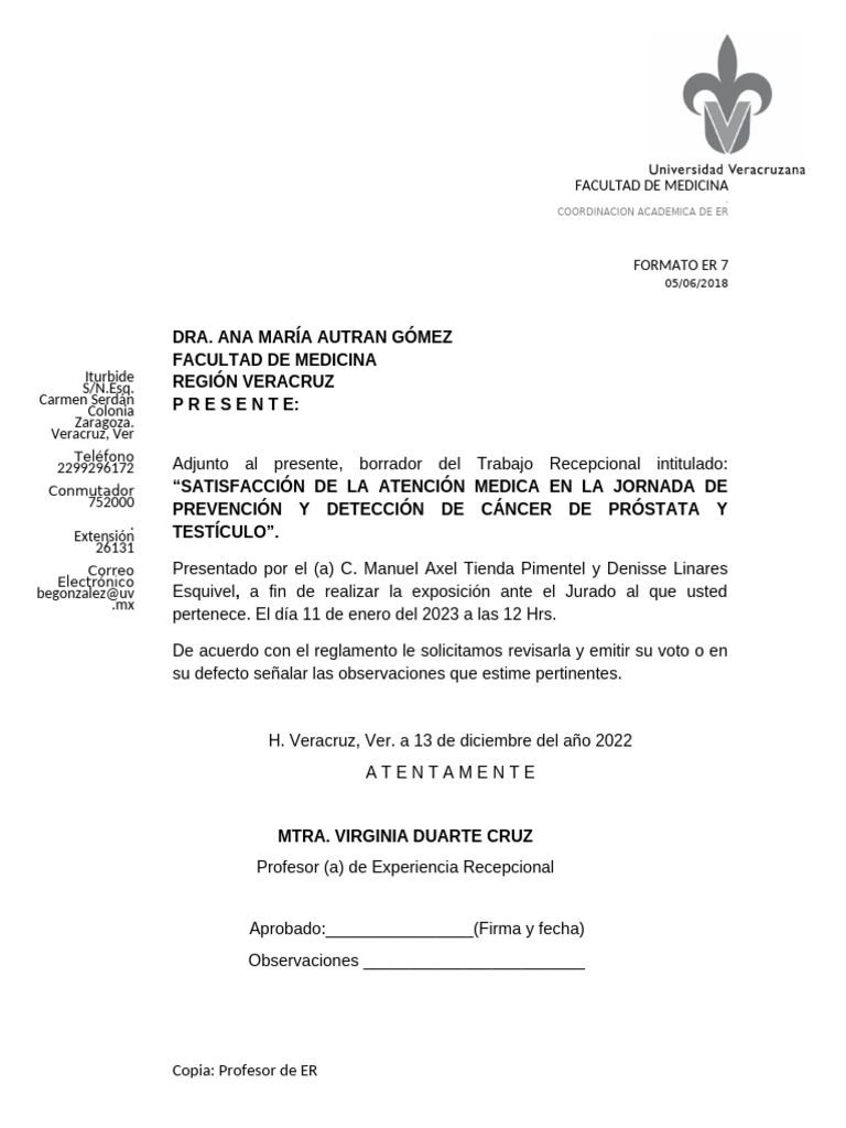 Invitación A Jurado Ana María Autran Gómez | PDF