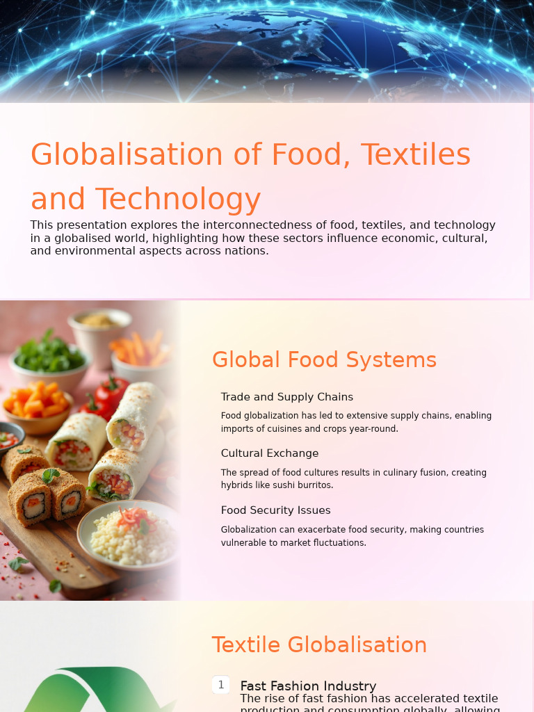 Globalisation of Food, Textiles, Technology | PDF | Globalization ...
