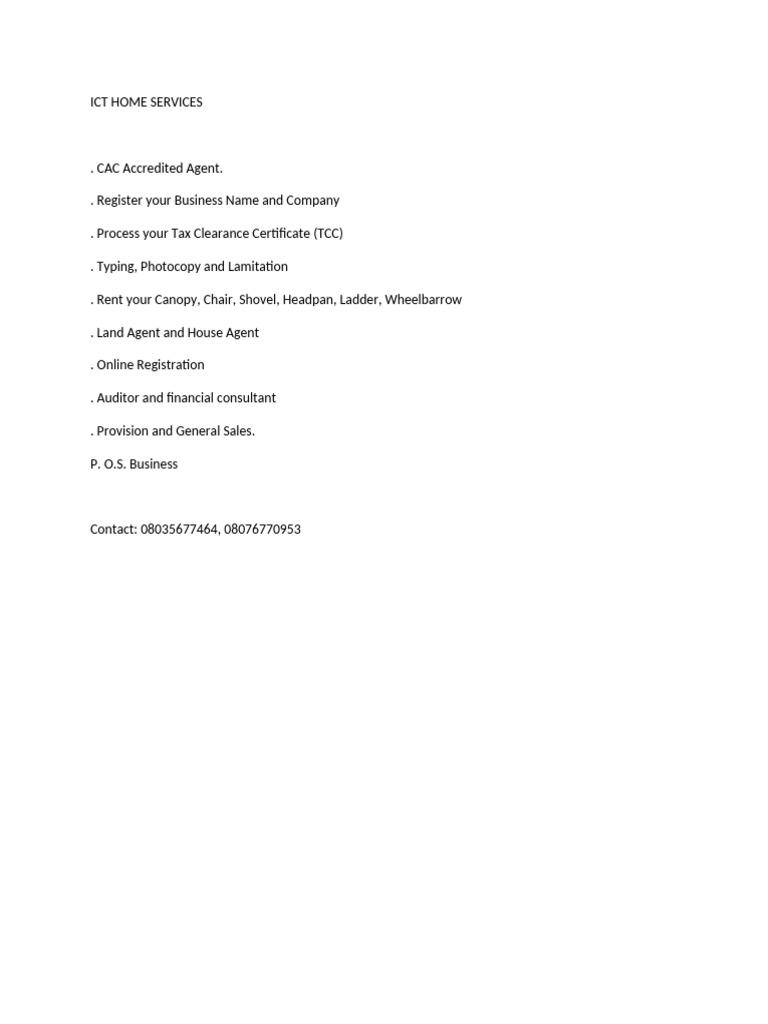 Ict Home Servic-Wps Office | PDF