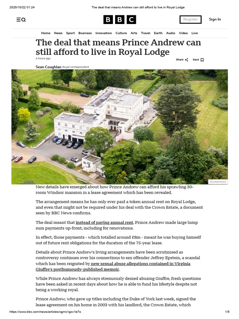 Andrew Can Still Afford To Live in Royal Lodge | PDF | Lease