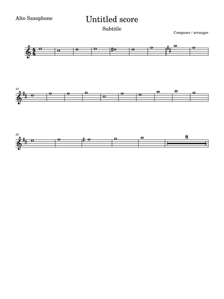 Eb F BB Progression Alto Saxophone | PDF