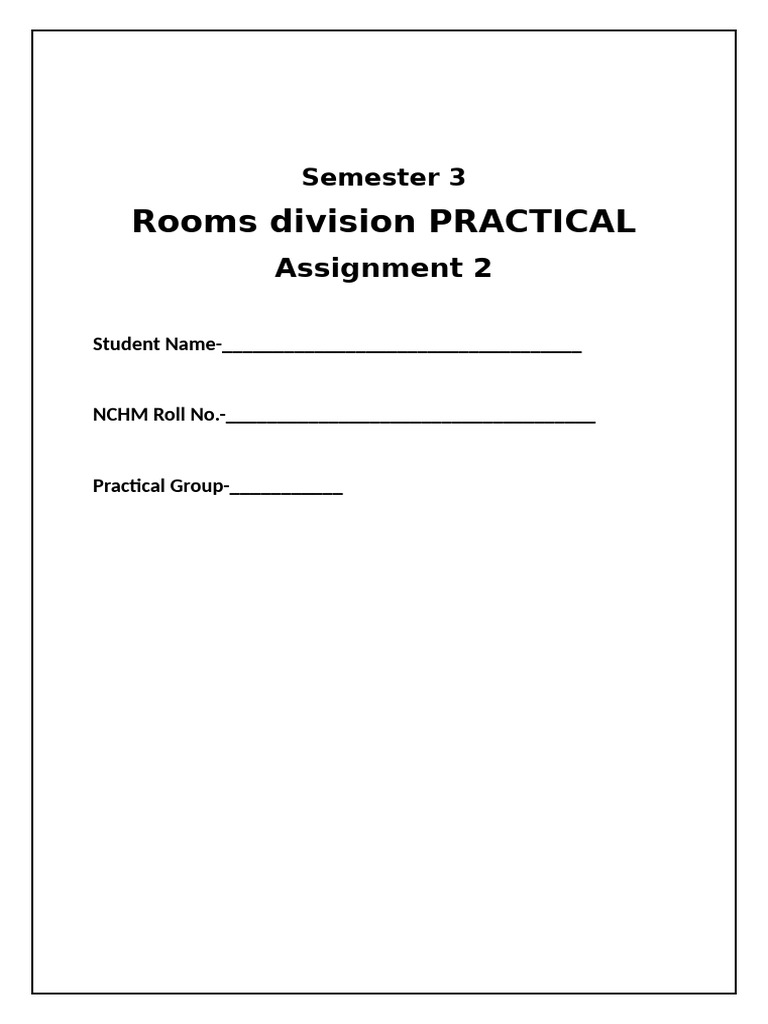 Rooms Division Cost Analysis Assignment | PDF