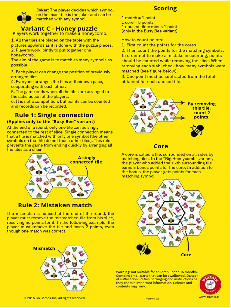 Honeycombs Game Rules Explained | PDF