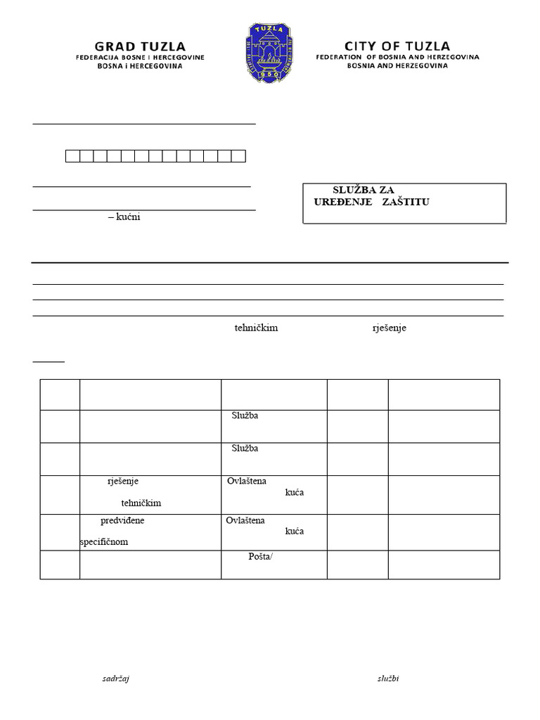 OBRAZAC ZAHTJEVA PUZO.2-1 Lokacijska Informacija | PDF