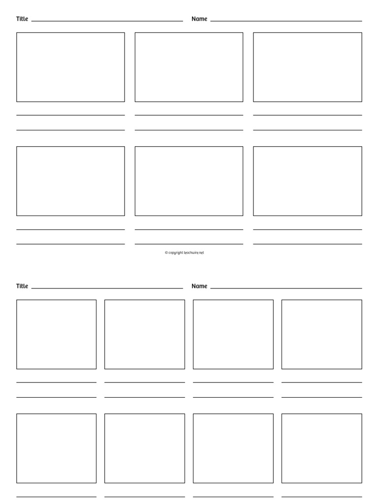 Storyboard Templates Week 4 | PDF