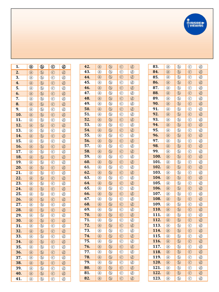 Omr Sheet | PDF