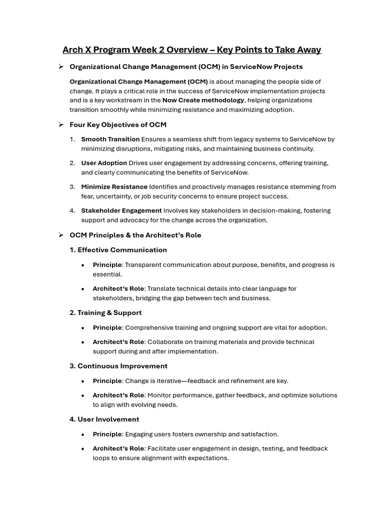 OCM Strategies for ServiceNow Success | PDF | Strategic Management ...