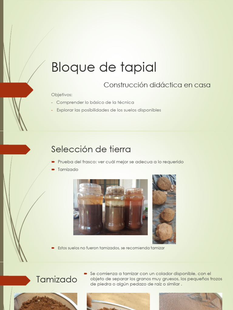 Construcción de Bloques de Tapial en Casa | PDF | Cemento ...