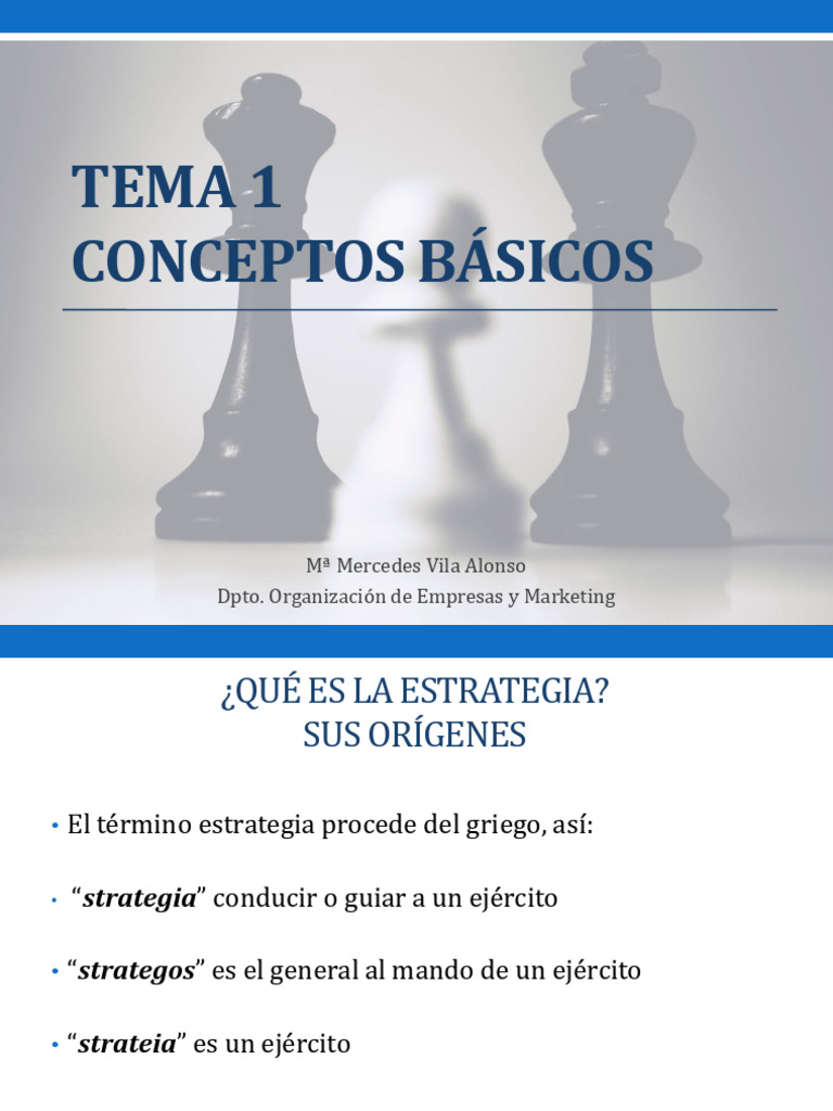 Tema 1 Conceptos Basicos. | PDF | Planificación | Planificación estratégica