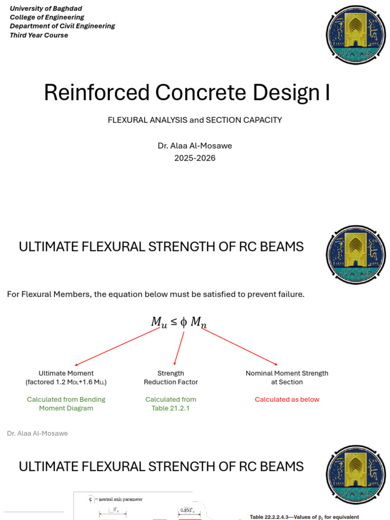 Week 3 - RC Flexural Analysis and Design 1 | PDF | Strength Of ...