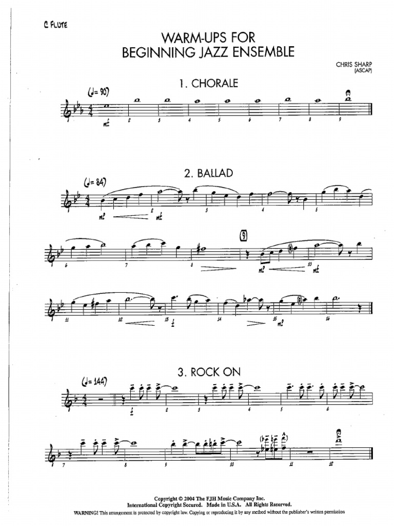 Jazz Band Warm Ups | PDF