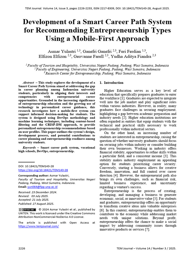 Ebsco Fulltext 10-20-2025 Dofs | PDF | Entrepreneurship | Usability