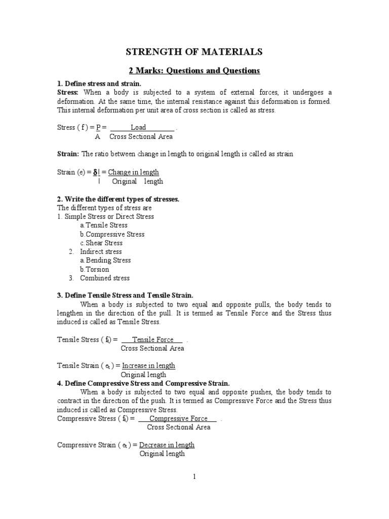 Torsion and Stress in Materials | PDF | Stress (Mechanics) | Bending