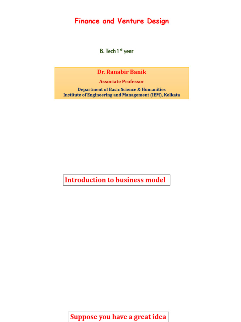 Finance and Venture Design - Group B | PDF | Pricing | Business Process