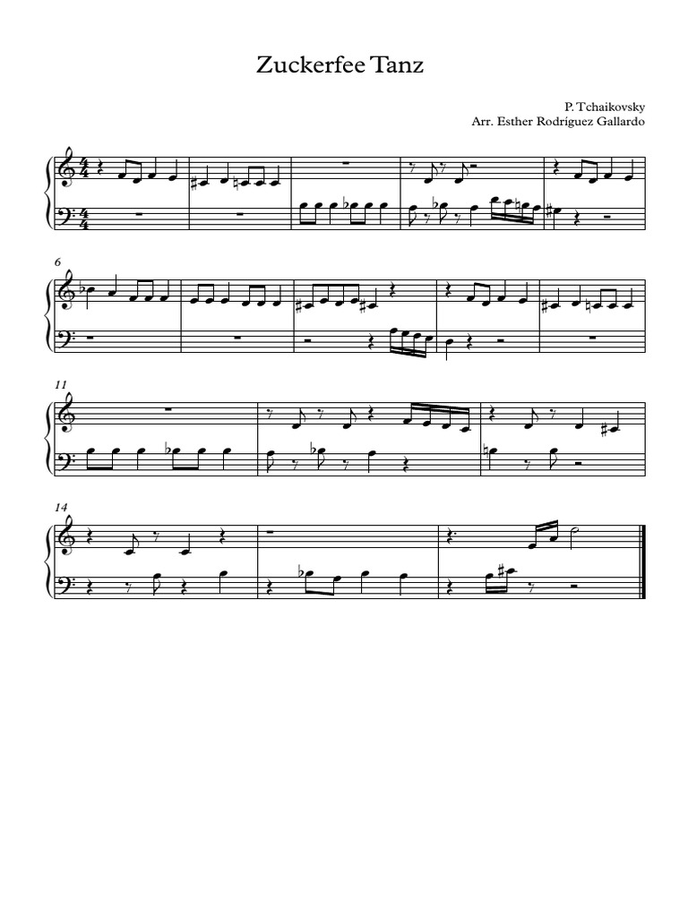 Partition Klavier: Tanz der Zuckerfee | PDF