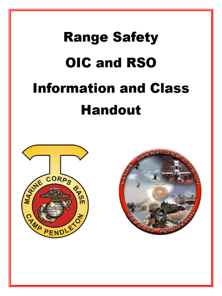 Camp Pendleton OIC & RSO Guidelines | PDF | Flood | Cbrn Defense