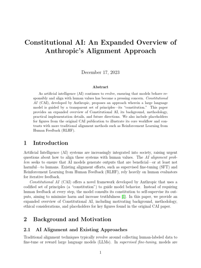 Overview of Constitutional AI by Anthropic | PDF | Artificial ...