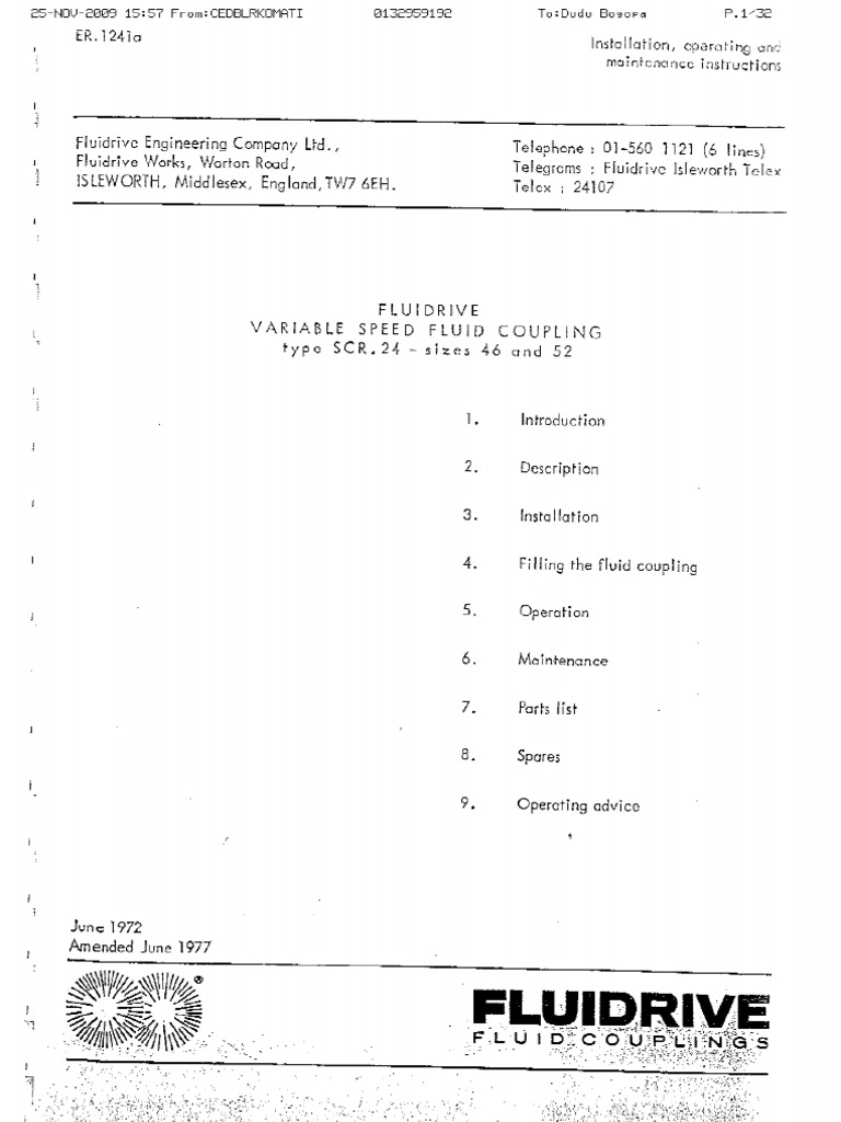 Fluid Drive Coupling Manual | PDF | Foreign Language Studies