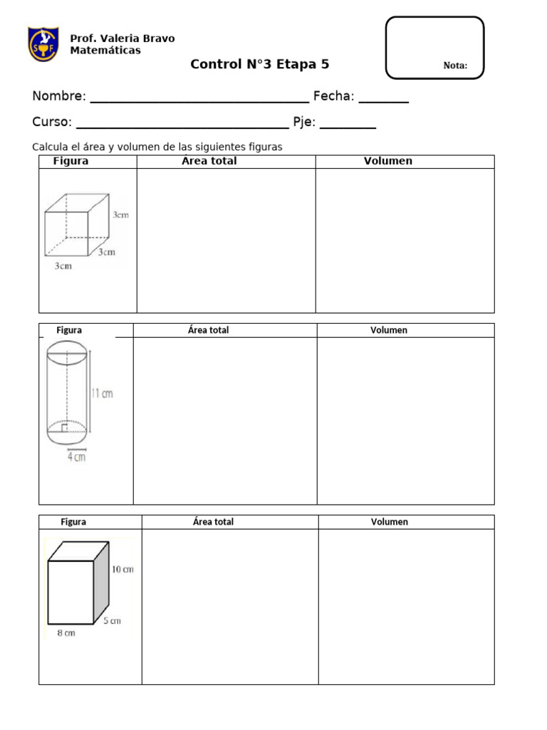 Control N°3 E5 Cuerpos | PDF