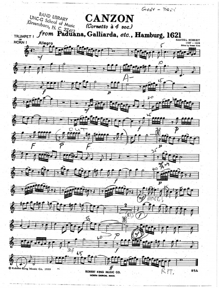 Canzona Trumpet 1 To 4 | PDF