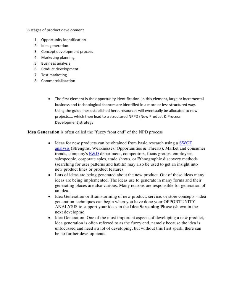 8 Stages of Product Development | PDF | New Product Development ...