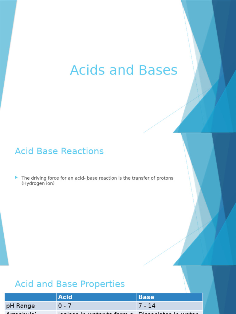 Acids and Bases Slides | PDF | Acid | Hydroxide