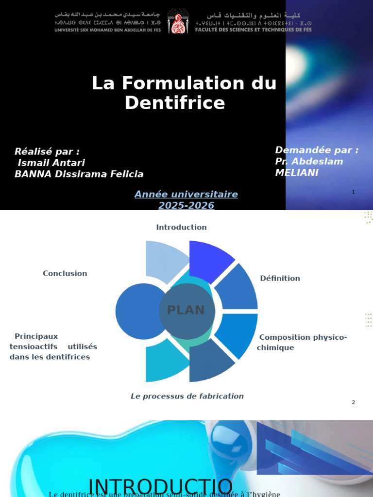 Composition et Fabrication du Dentifrice | PDF | Matériaux