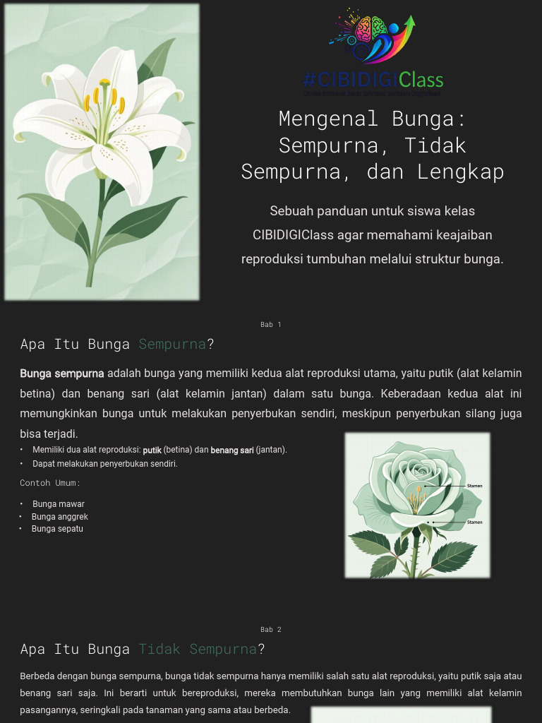 Mengenal Bunga Sempurna Dan Tidak Sempurna Kelas IV CIBIDIGICLass UPT ...