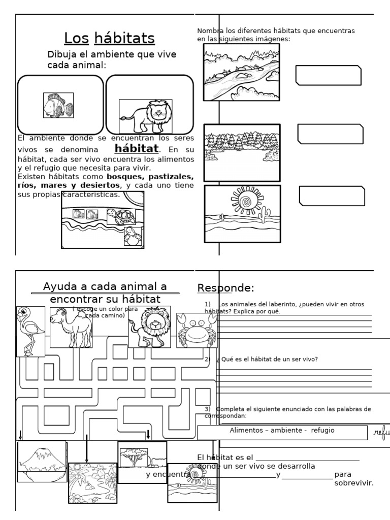 Tipos de Hábitats y su Importancia | PDF
