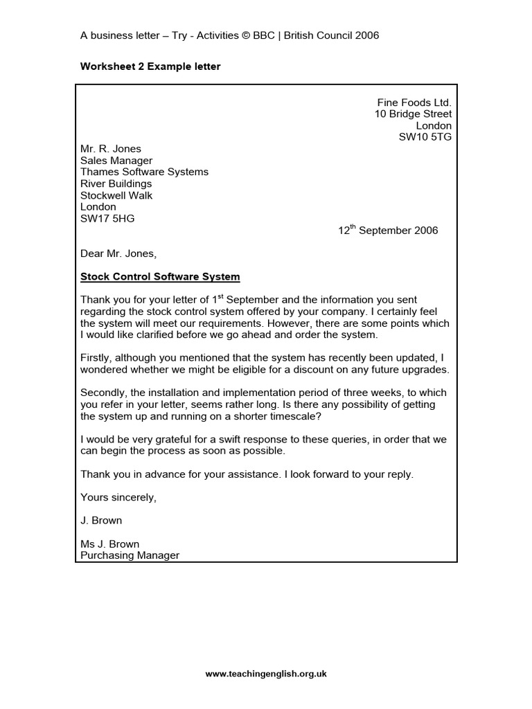 Formal Letter | PDF