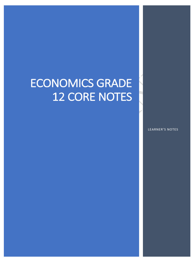 Economics Core Notes | PDF | Economic Equilibrium | Economics