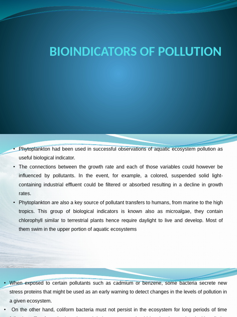 Bioindicators of Pollution | PDF | Ecosystem | Cysteine
