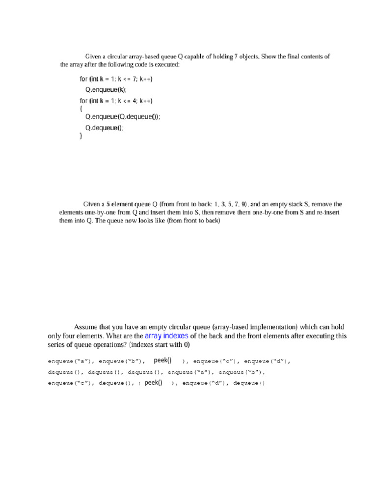 Circular Queue | PDF