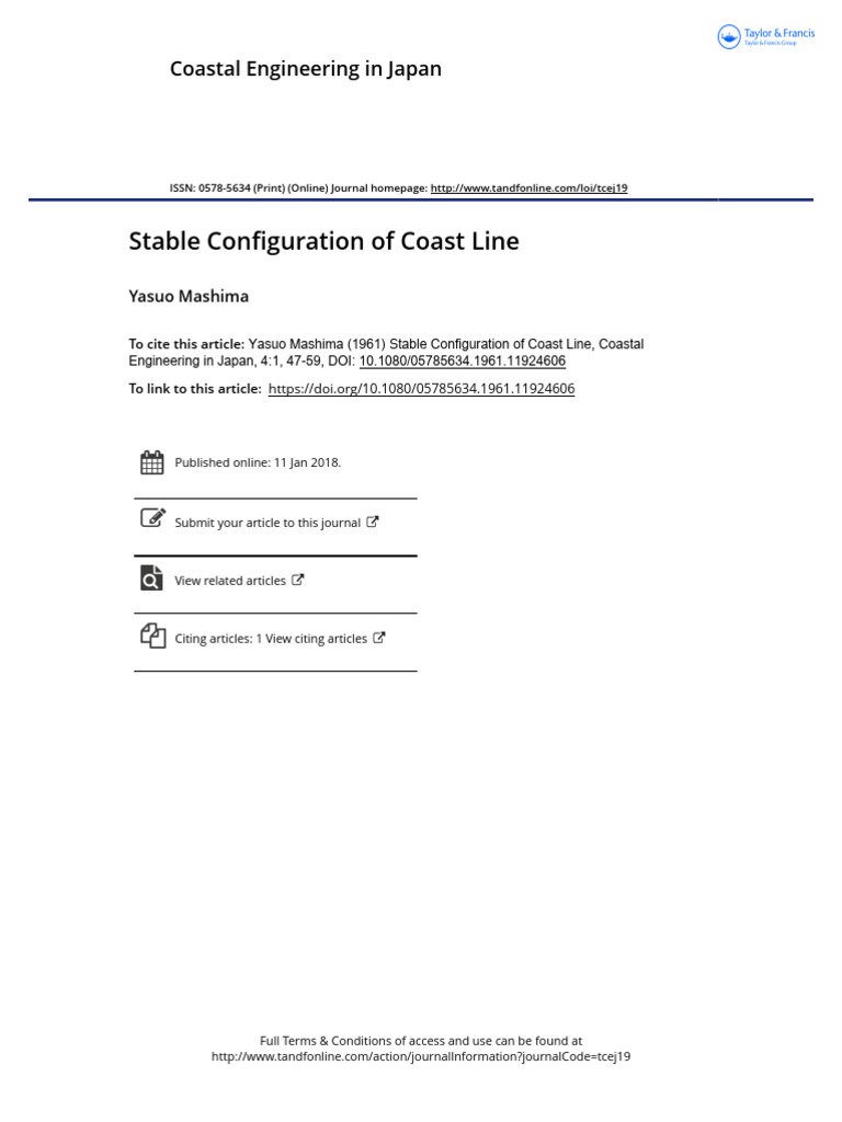 Yasuo Mashima and Yasuo Mashima - 1961 - Stable Configuration of Coast ...