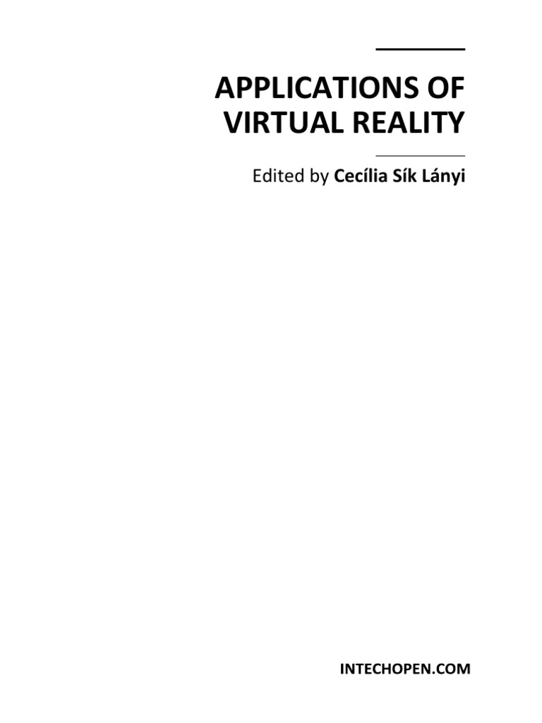 Applications of Virtual Reality | PDF | Object (Computer Science) | 3 D ...