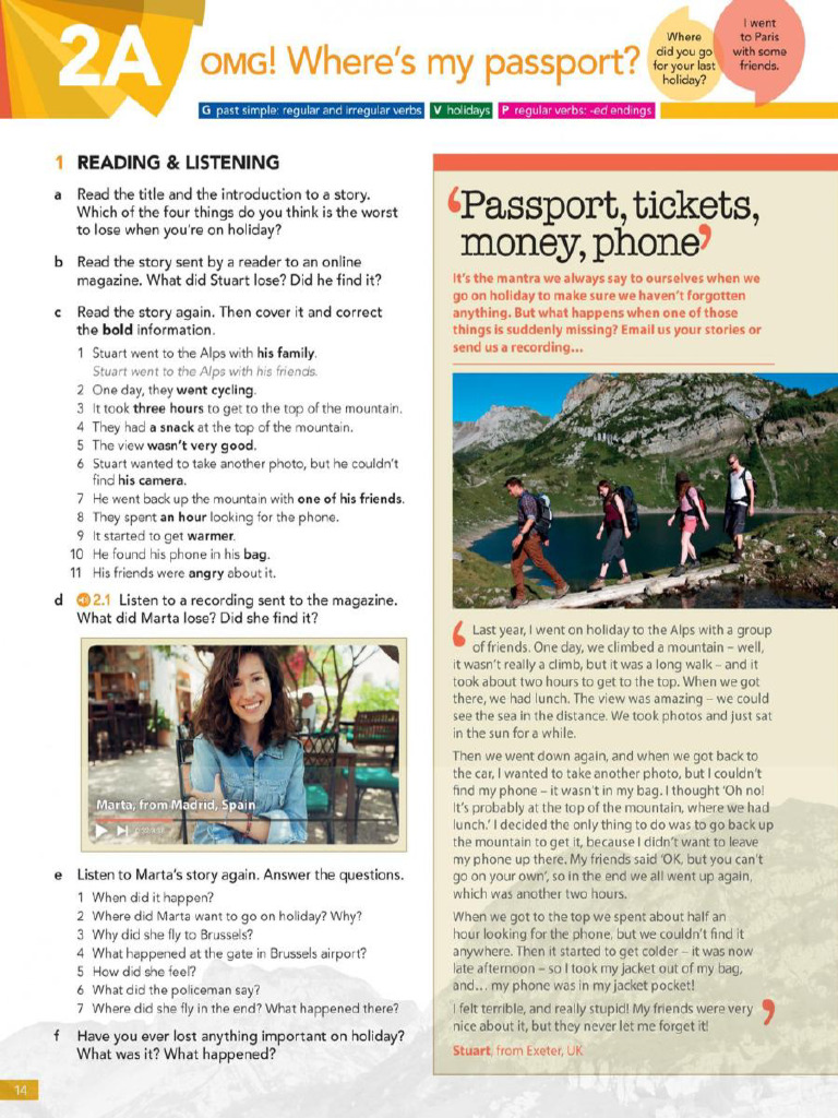 English File Pre Intermediate SB-15-18 | PDF