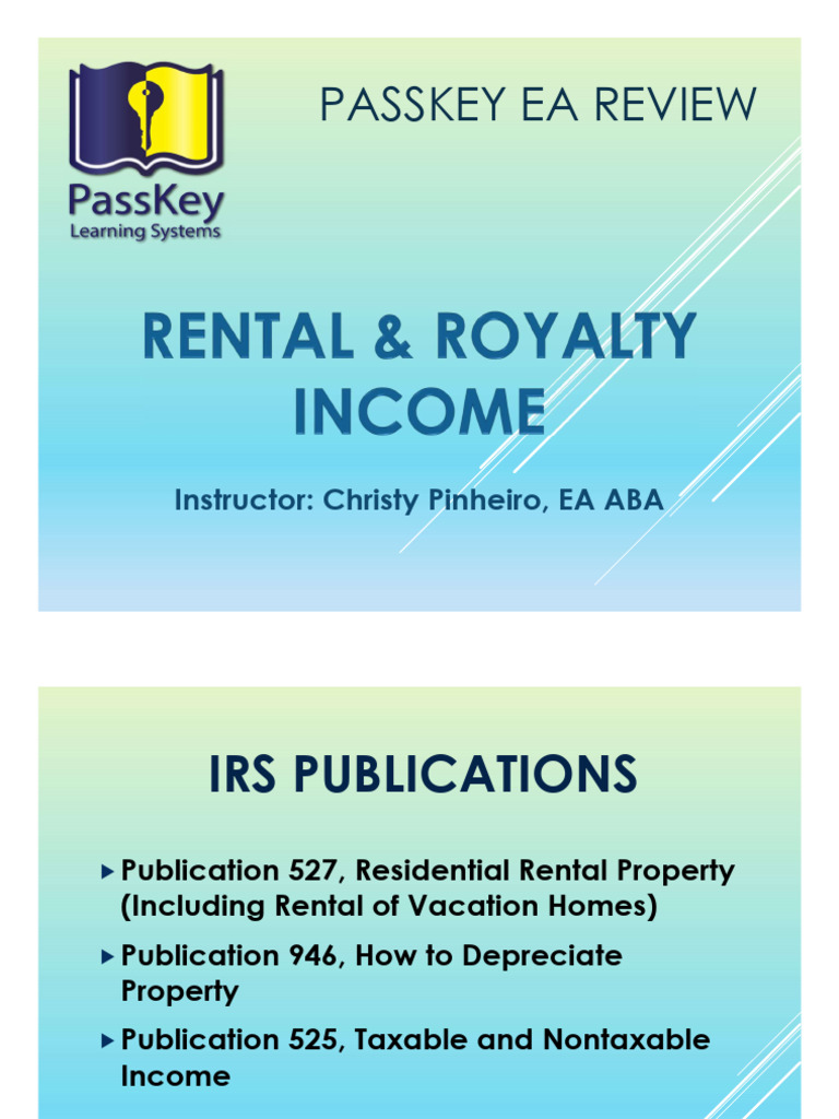 Rental Income and Expense Tax Guide | PDF | Renting | Royalty Payment