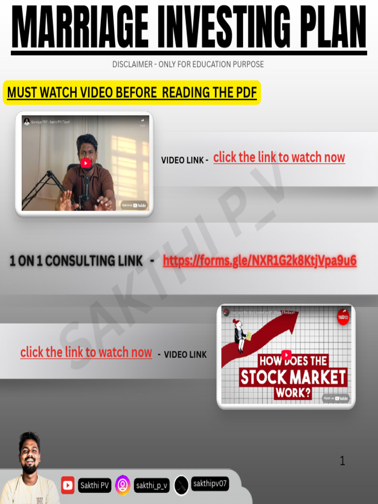 Marriage Investment Plan Overview | PDF | Financial Services Companies ...