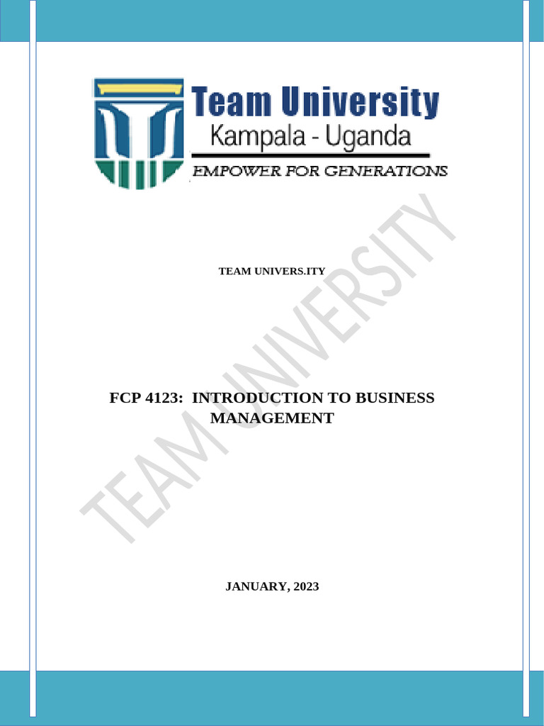 Introduction To Business Management | PDF | Sole Proprietorship | Marketing