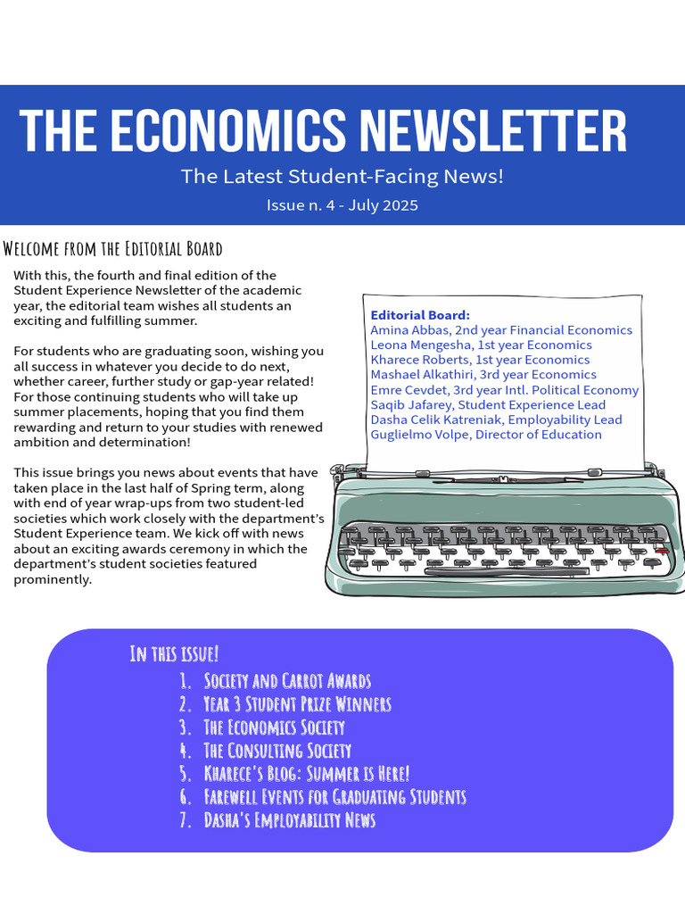 Economics Newsletter - Issue 4 | PDF | Creativity