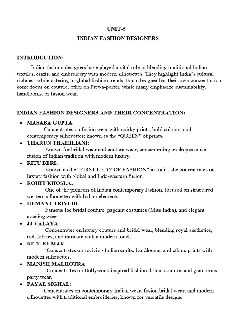 Indian Designers | PDF
