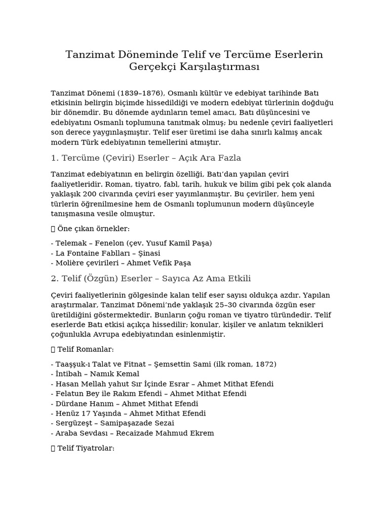 Tanzimat Telif Tercume Guncel | PDF