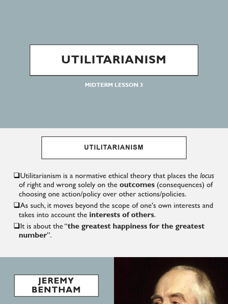Understanding Utilitarianism Principles | PDF | Utilitarianism | Pleasure
