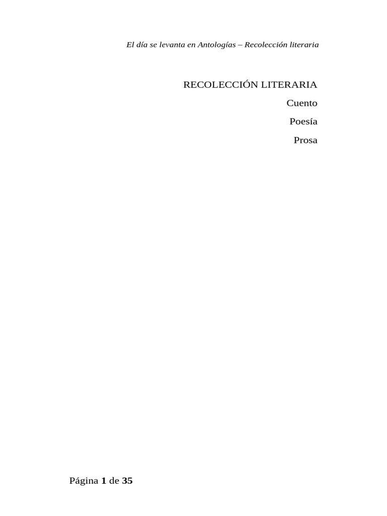 El Día Se Levanta en Antologías - ANT I | PDF | café | Gobierno