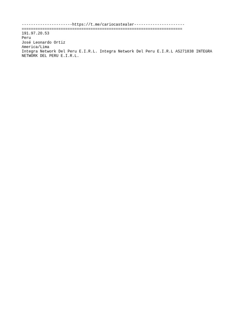 Network Info | PDF